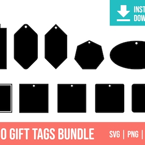 Gift Tag Bundle Svg | Christmas Gift Tags SVG PNG DXF | Files for ...