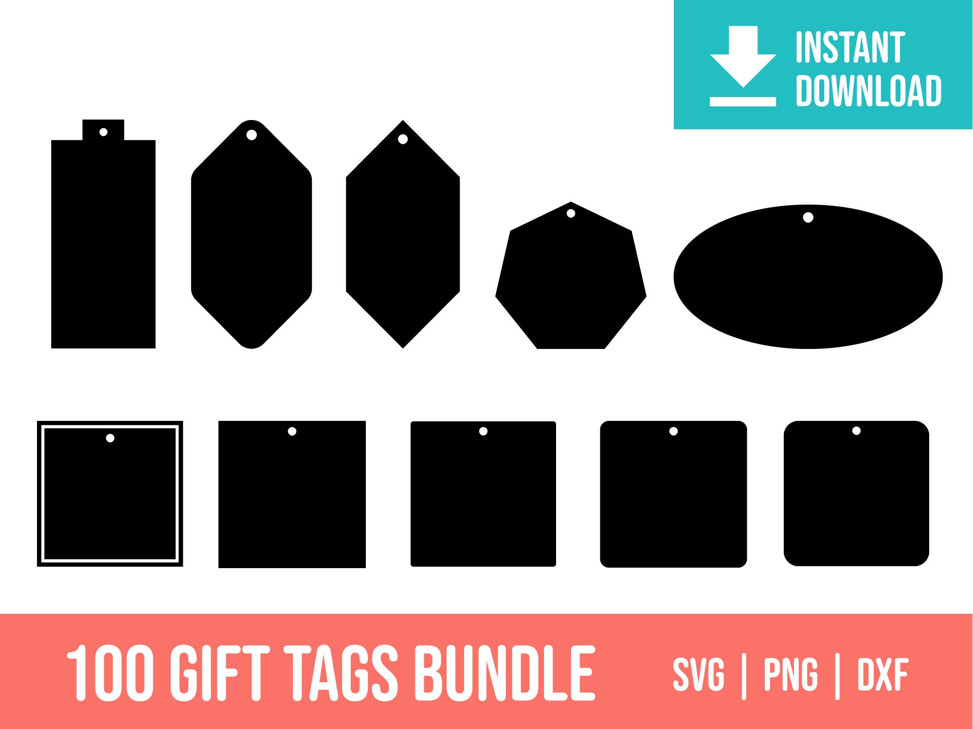 Gift Tag Bundle Svg Christmas Gift Tags SVG PNG DXF Files - Etsy