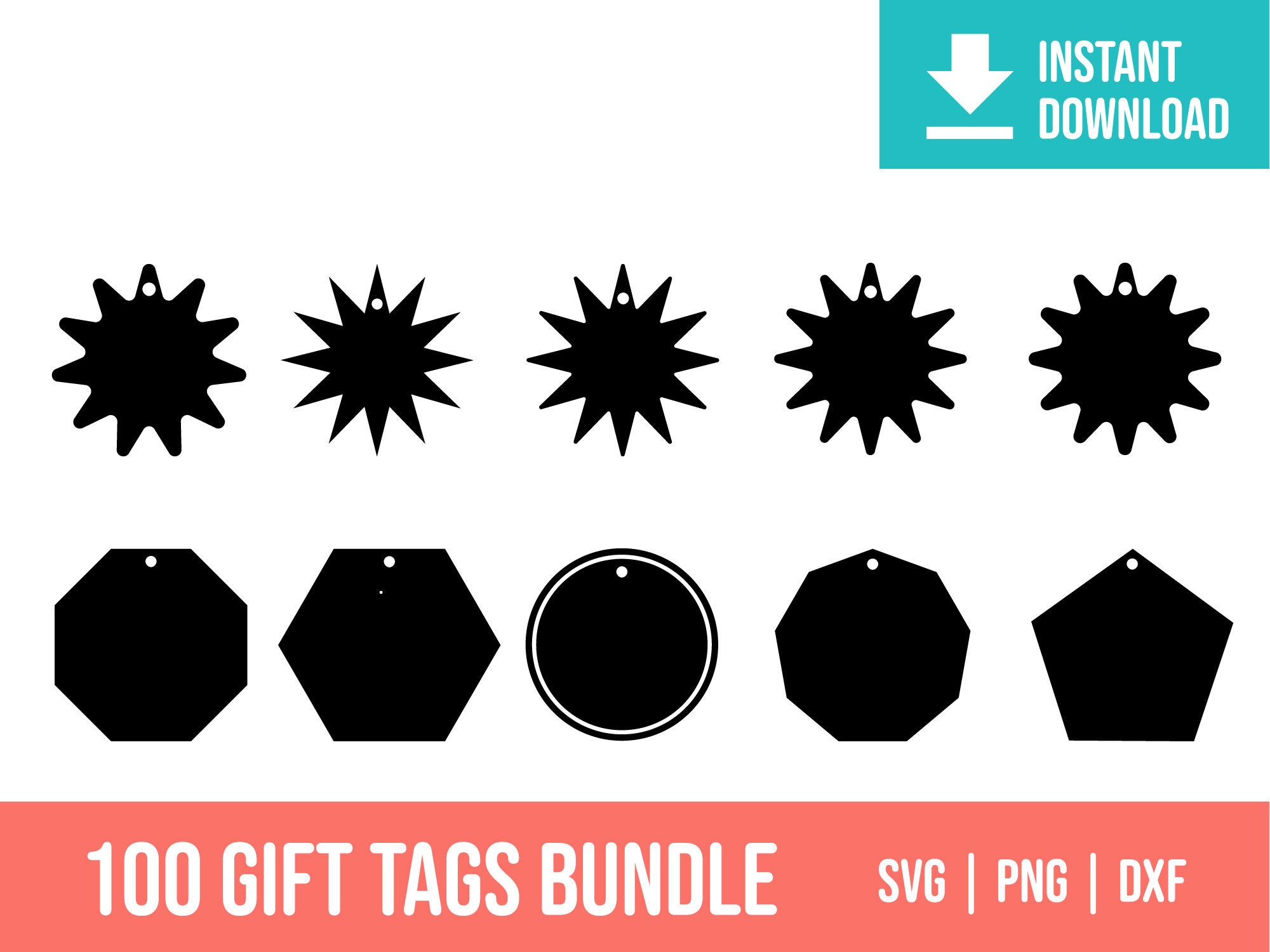 Gift Tag Bundle Svg | Christmas Gift Tags SVG PNG DXF | Files for ...