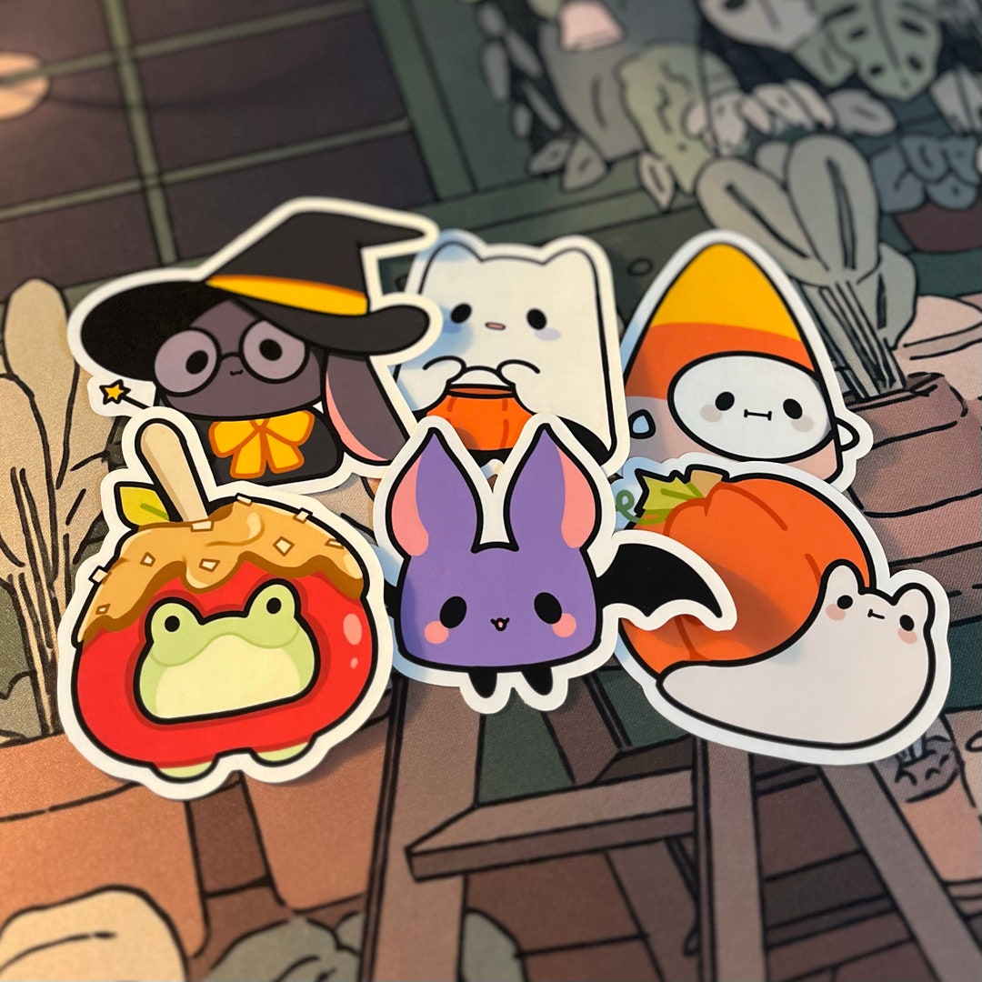 Cute Halloween Pals Vinyl Die Cut Sticker Set - Etsy