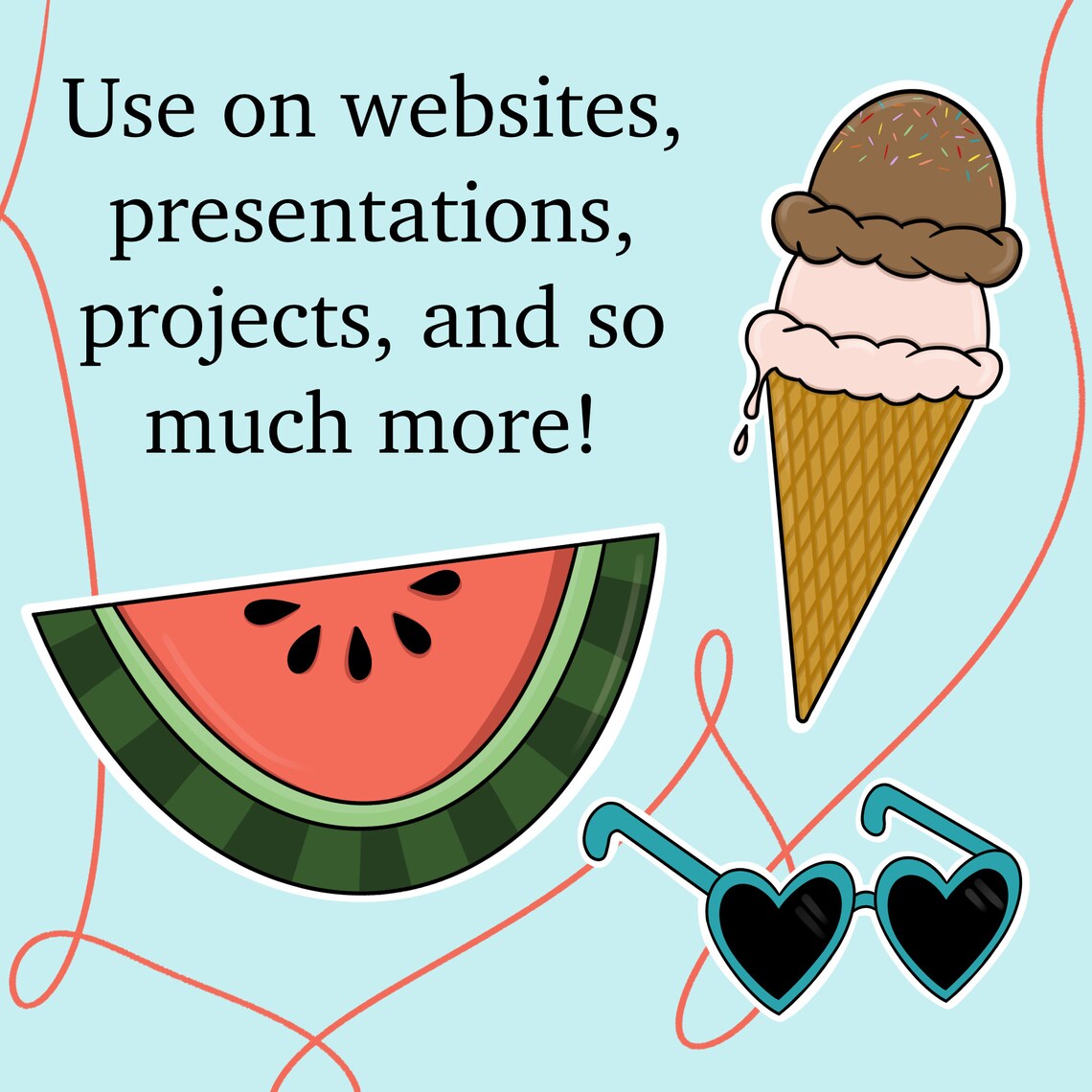 Summer Fun Clip Art Set/ Summer PNG Files - Etsy