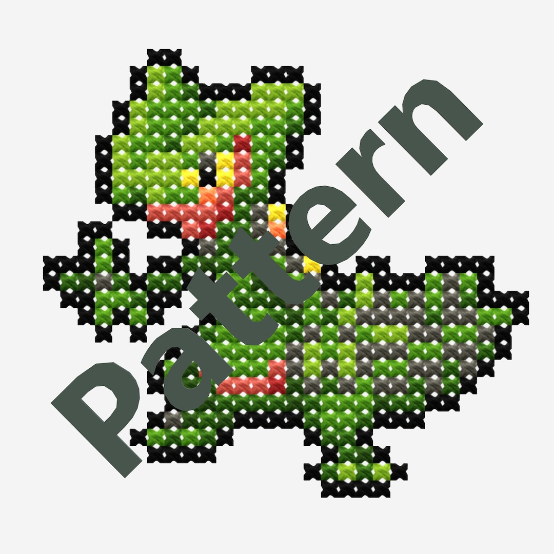 Sceptile Icon Cross-stitch Pattern - Etsy