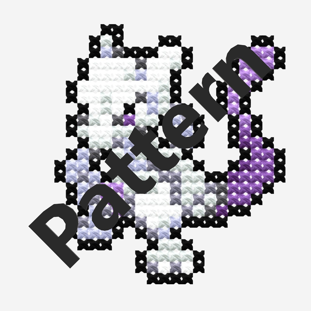 Mewtwo Icon Cross-stitch Pattern - Etsy