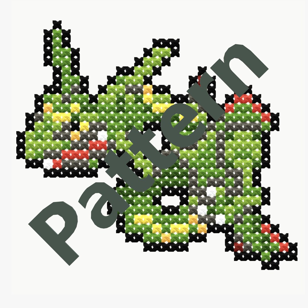 Rayquaza Icon Cross-stitch Pattern - Etsy
