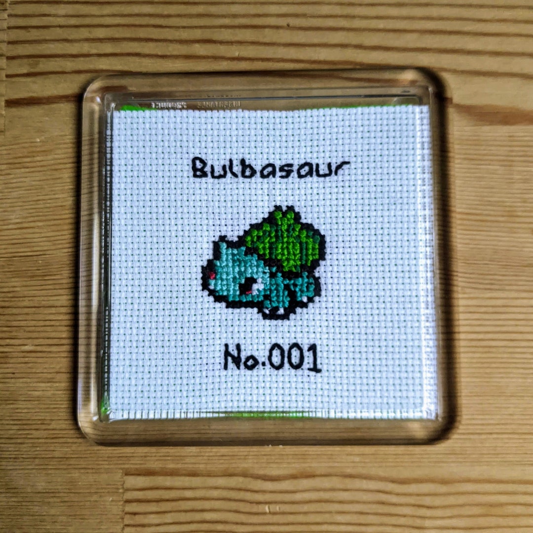 Bulbasaur Cross-stitch Coaster - Etsy