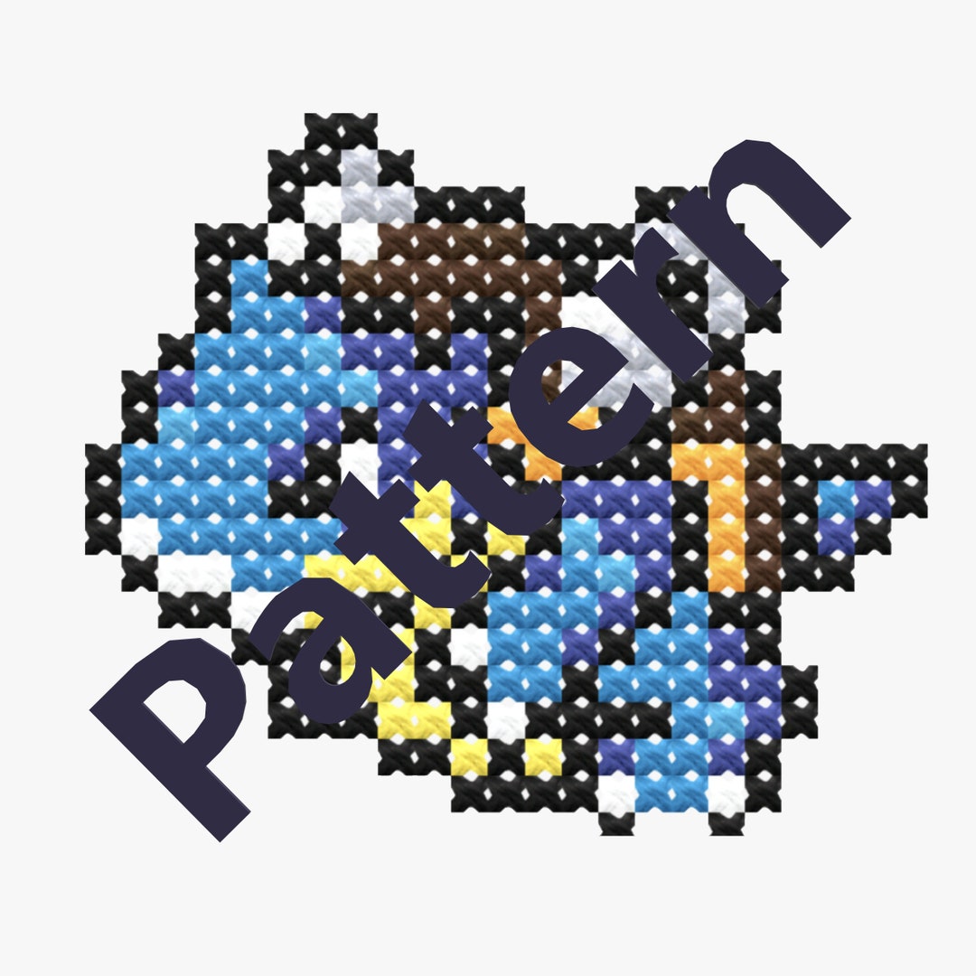 Blastoise Icon Cross-stitch Pattern - Etsy
