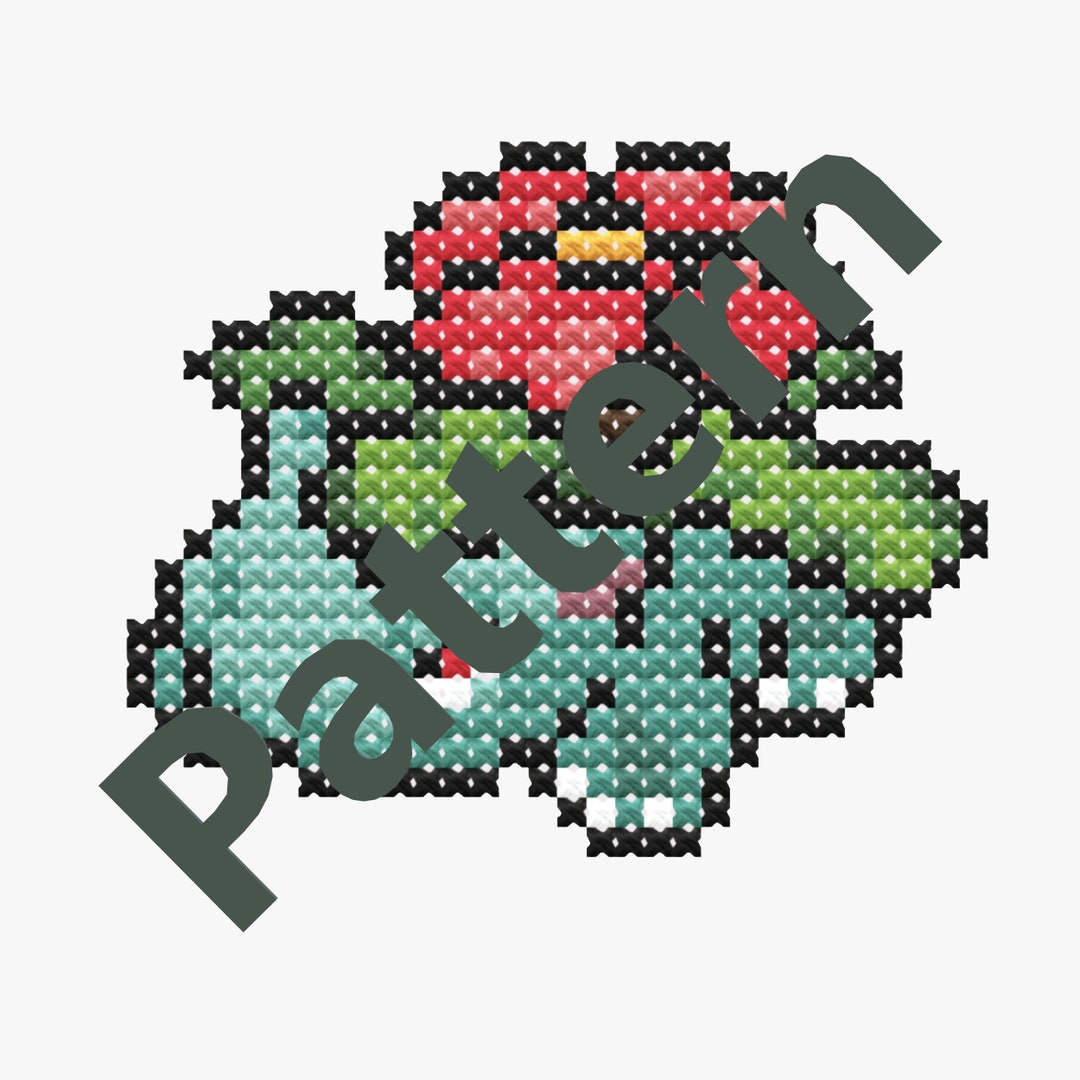 Venusaur Icon Cross-stitch Pattern - Etsy