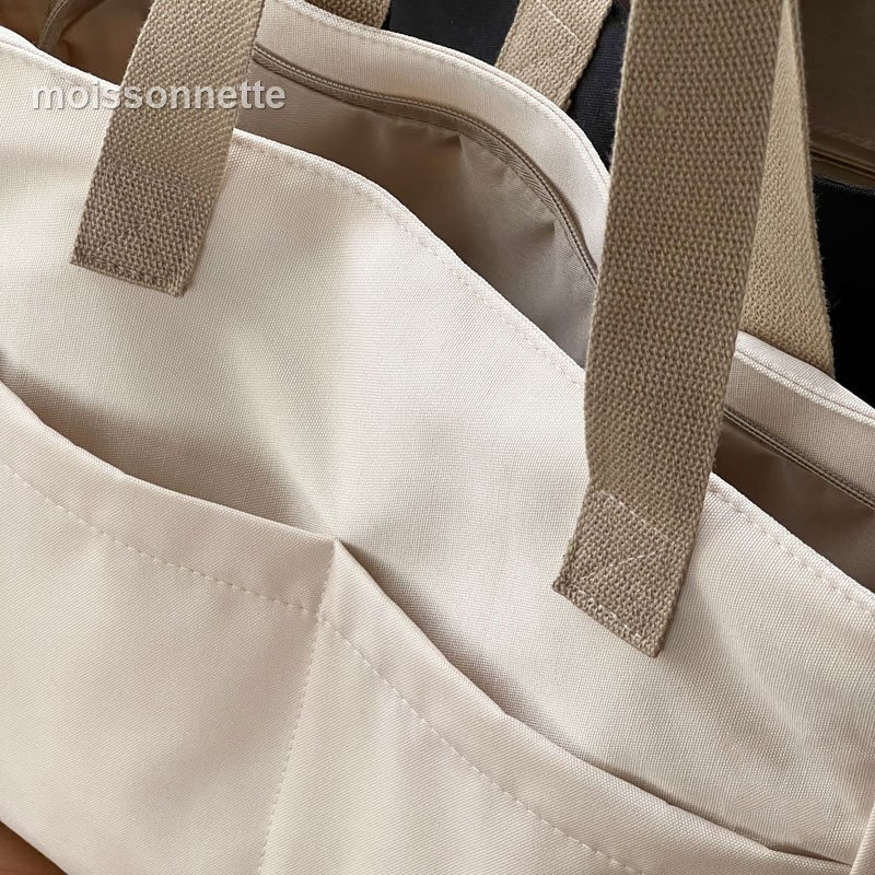 Japanese Zipper Commuter Bag Thickened Canvas Tote Bag - Etsy