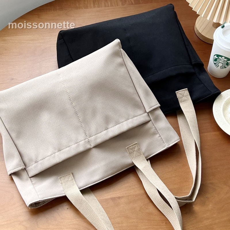 Japanese Zipper Commuter Bag Thickened Canvas Tote Bag - Etsy
