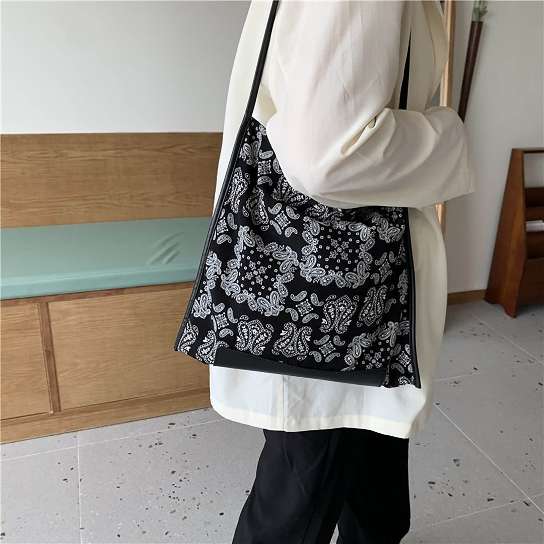 Green Mandala Bag, Large Beach Bag for Women, Red Grocery Bag, Bohemian ...