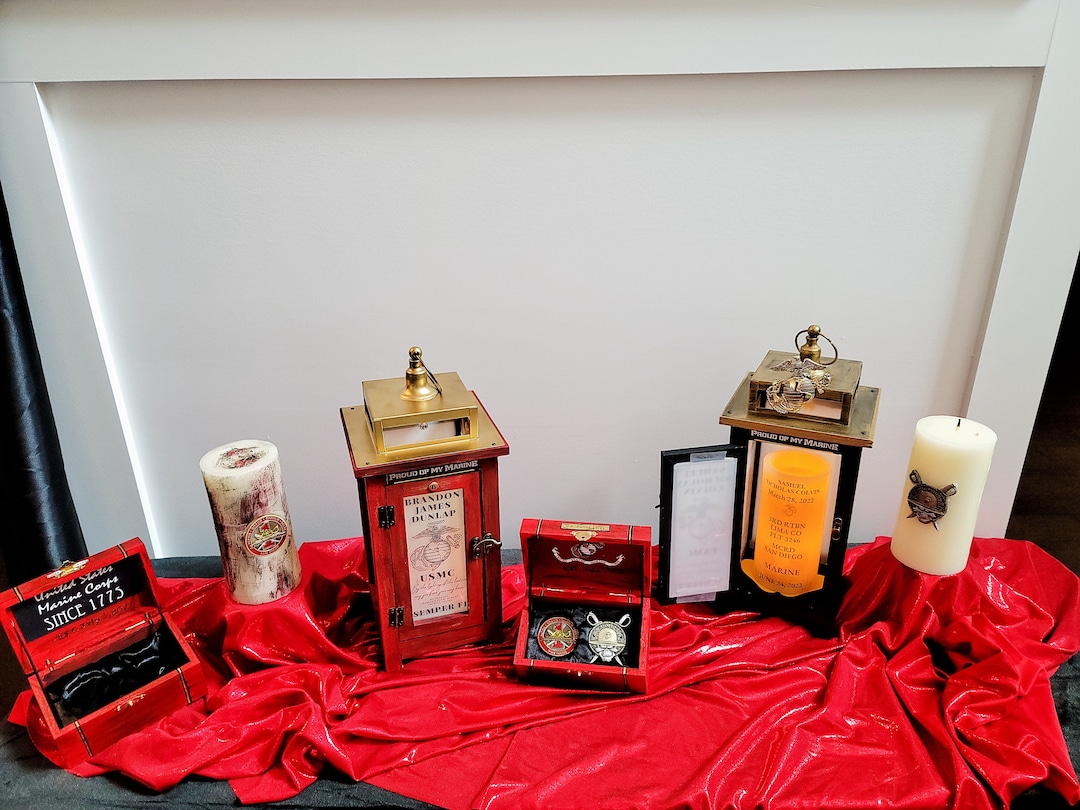 US Marine Crucible Collection: Handmade Lantern, Candle & Keepsake Box ...