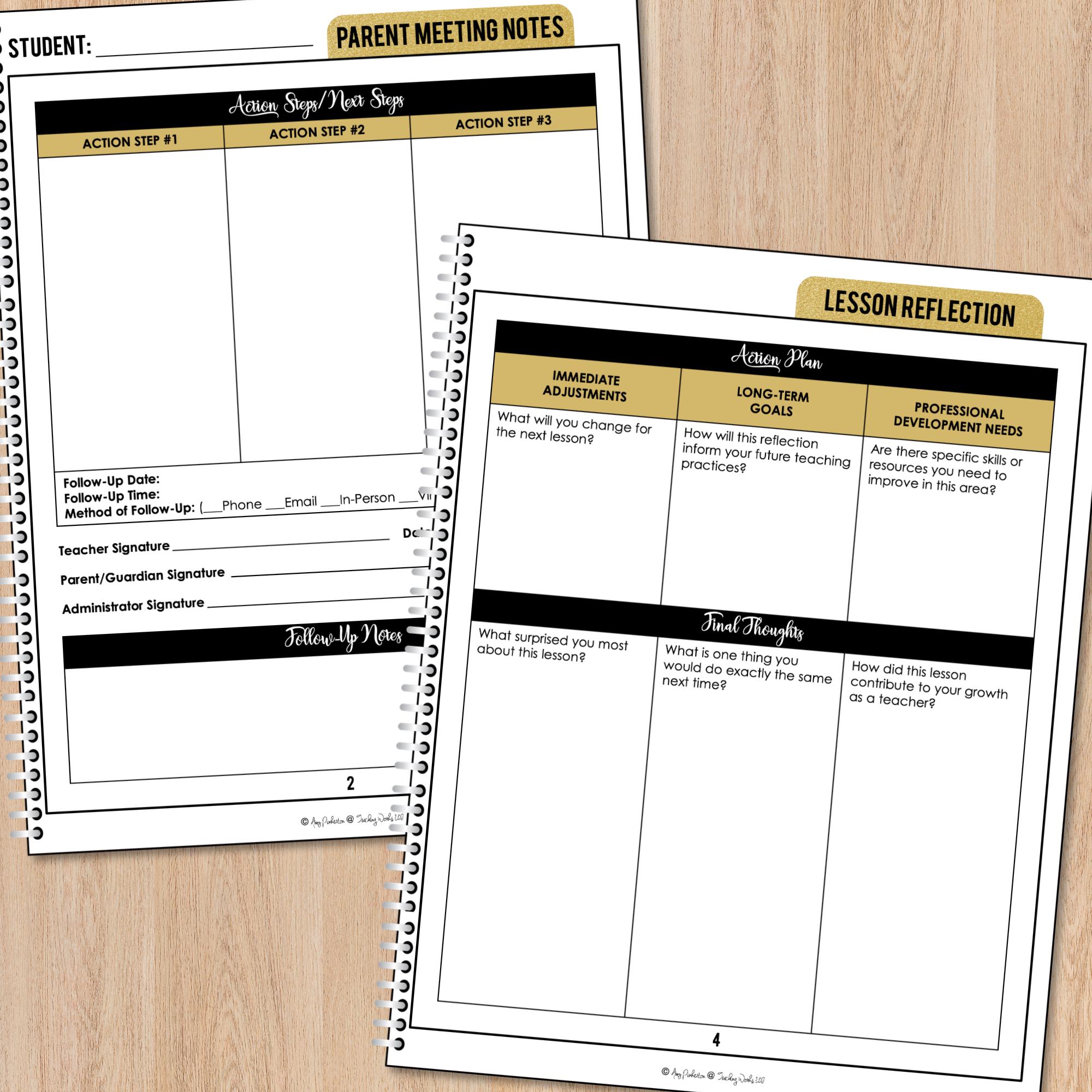 Printable Editable Teacher Planner 2025 - Floral Binder - Lesson Plan ...
