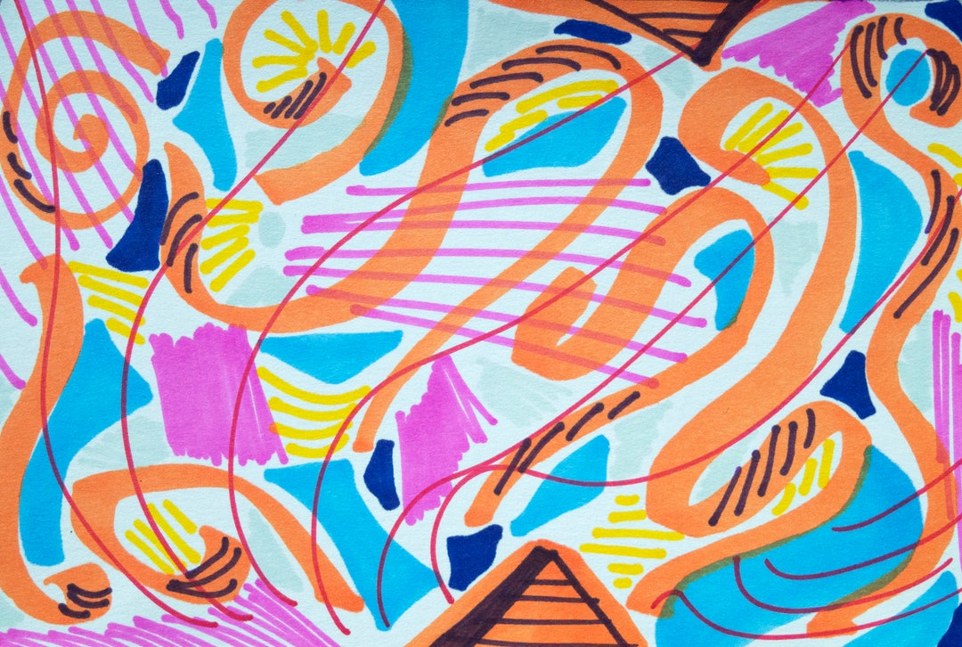 Spirit Art: Restructure, Marker on Paper - Etsy