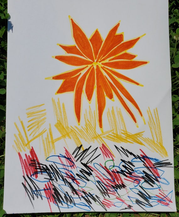 Spirit Art: Earth and Spirit Marker and Colored Pencil on - Etsy