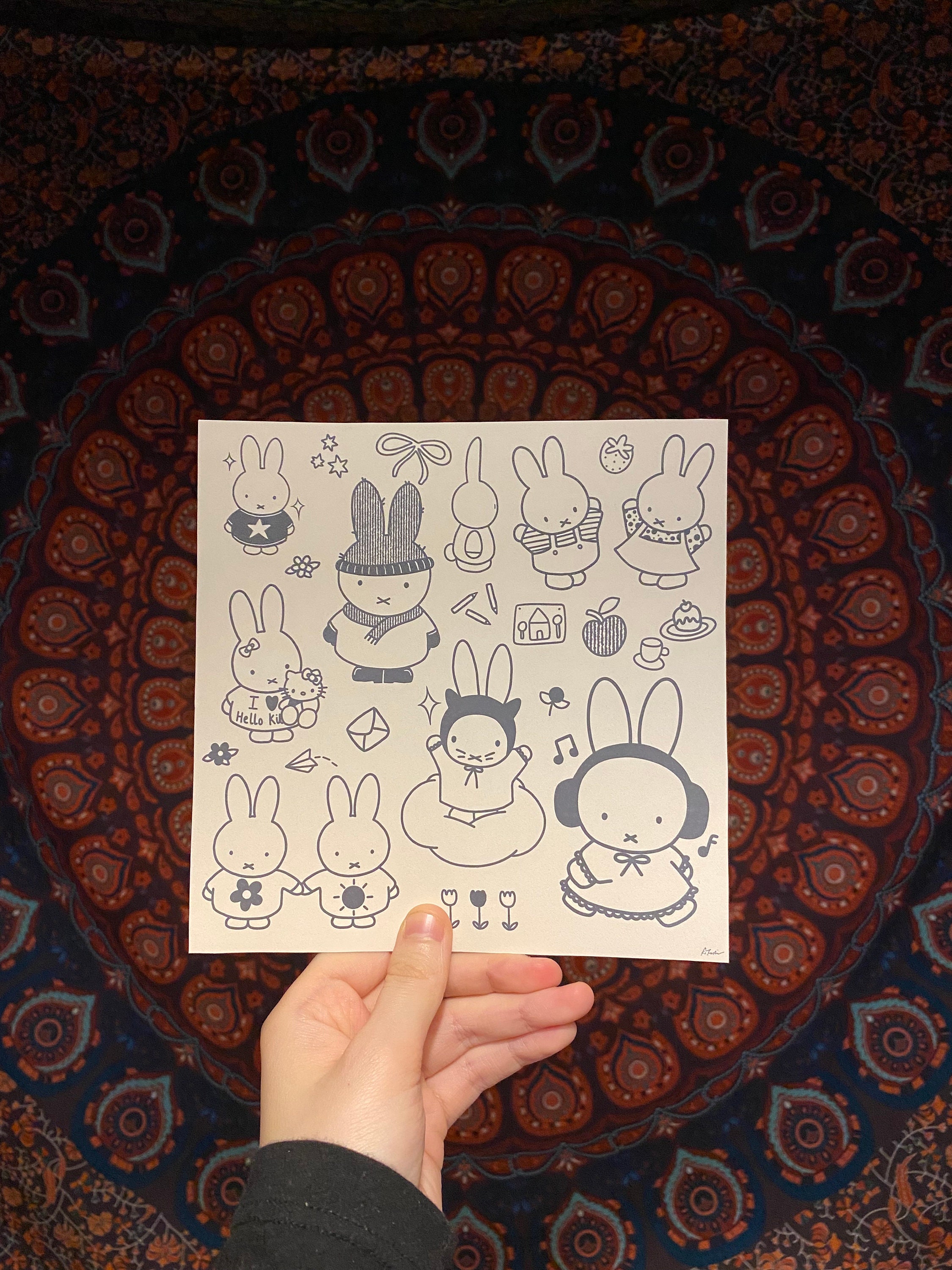 Miffy Flash Sheet Print - Etsy