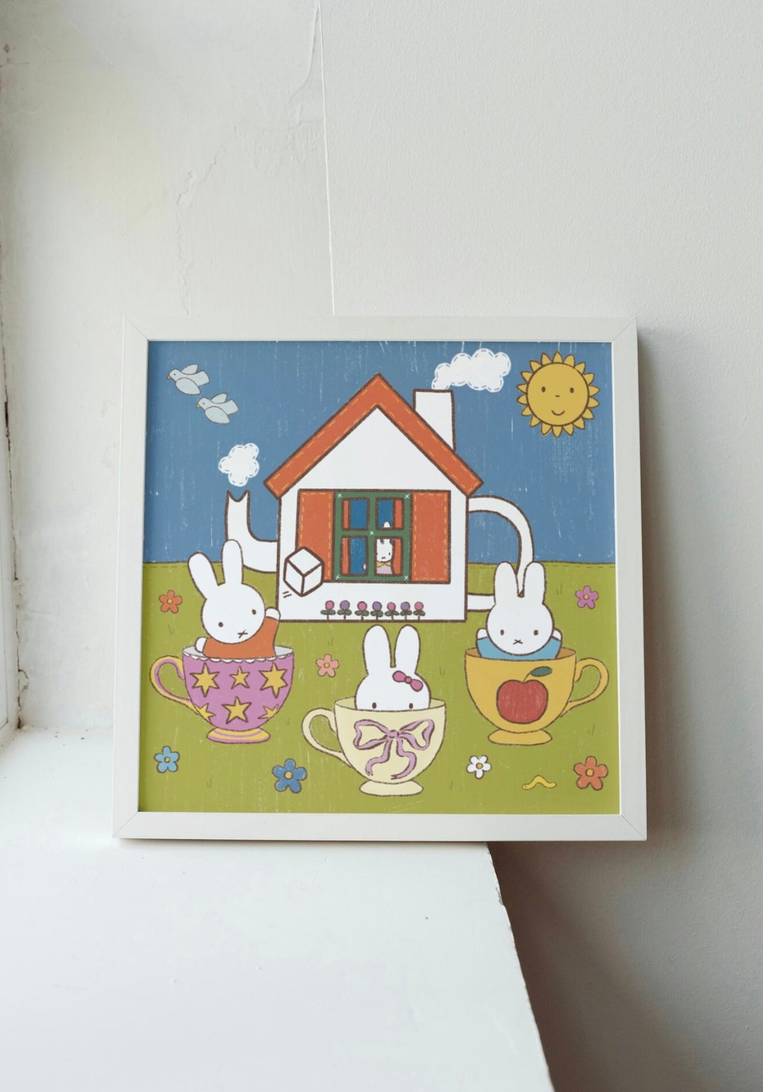 Miffy Tea Set Print - Etsy