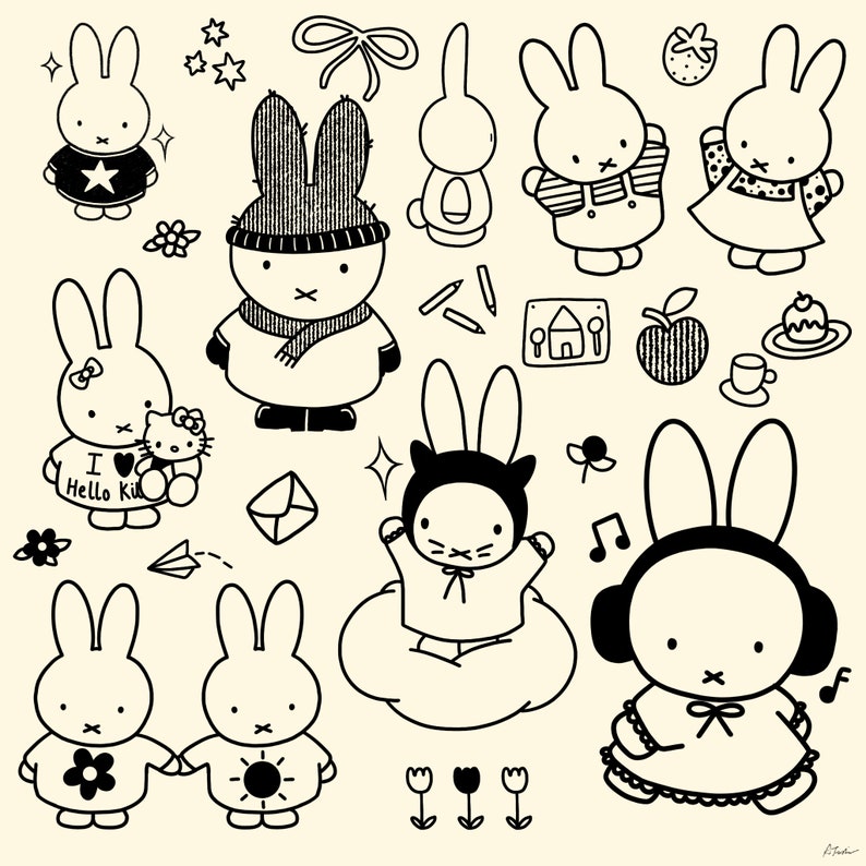 Miffy Flash Sheet Print - Etsy