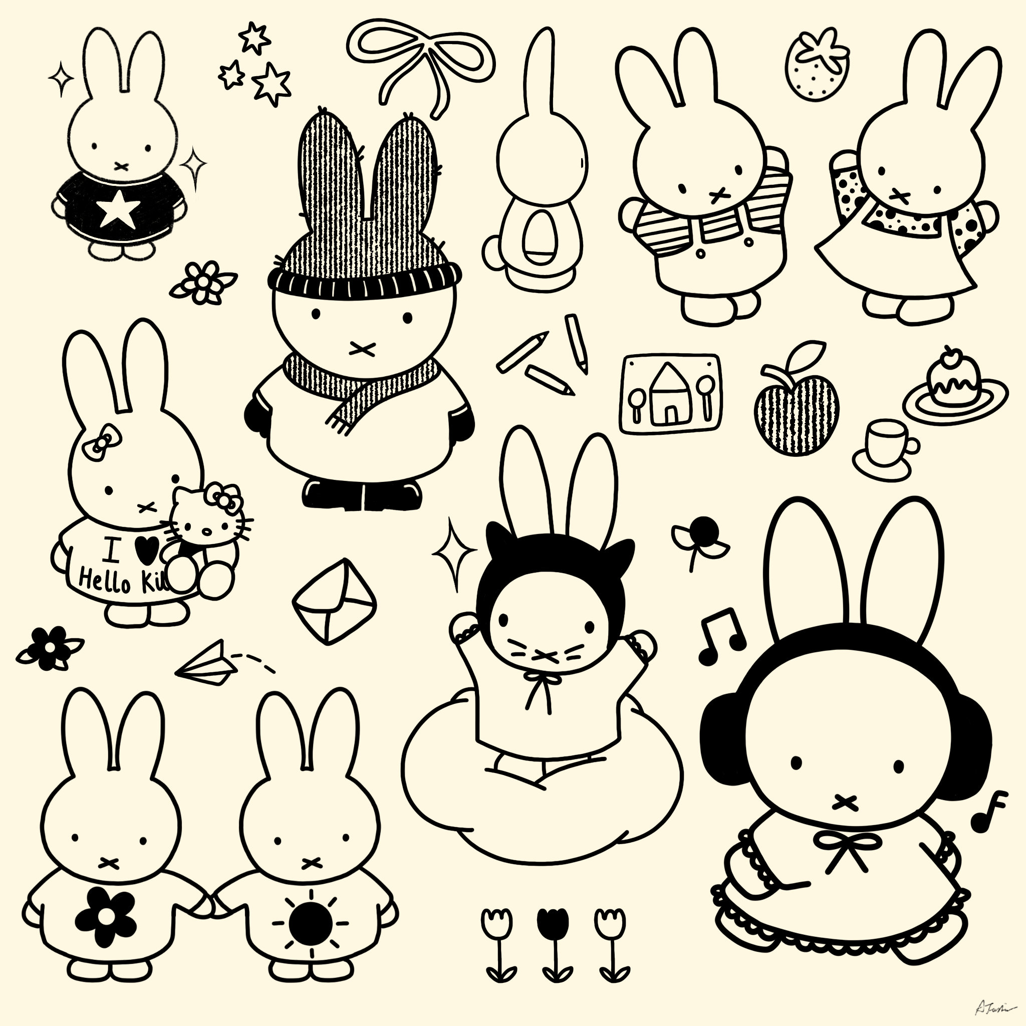 Miffy Flash Sheet Print - Etsy