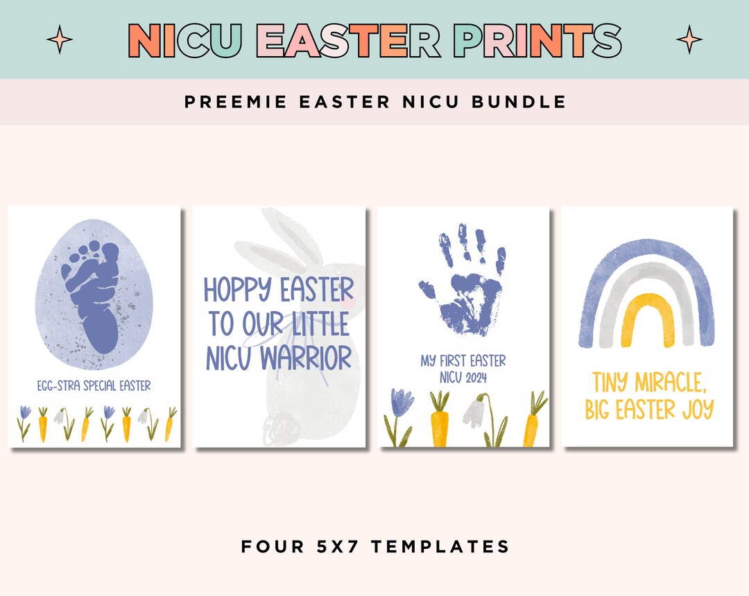 NICU Easter Bundle, Preemie NICU Keepsake, Tiny Miracle, NICU Warrior ...