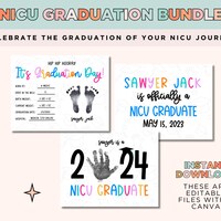 NICU Graduation Certificate, NICU Graduation Keepsake, Preemie Graduate ...