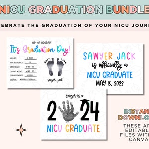 NICU Graduation Certificate, NICU Graduation Keepsake, Preemie Graduate ...