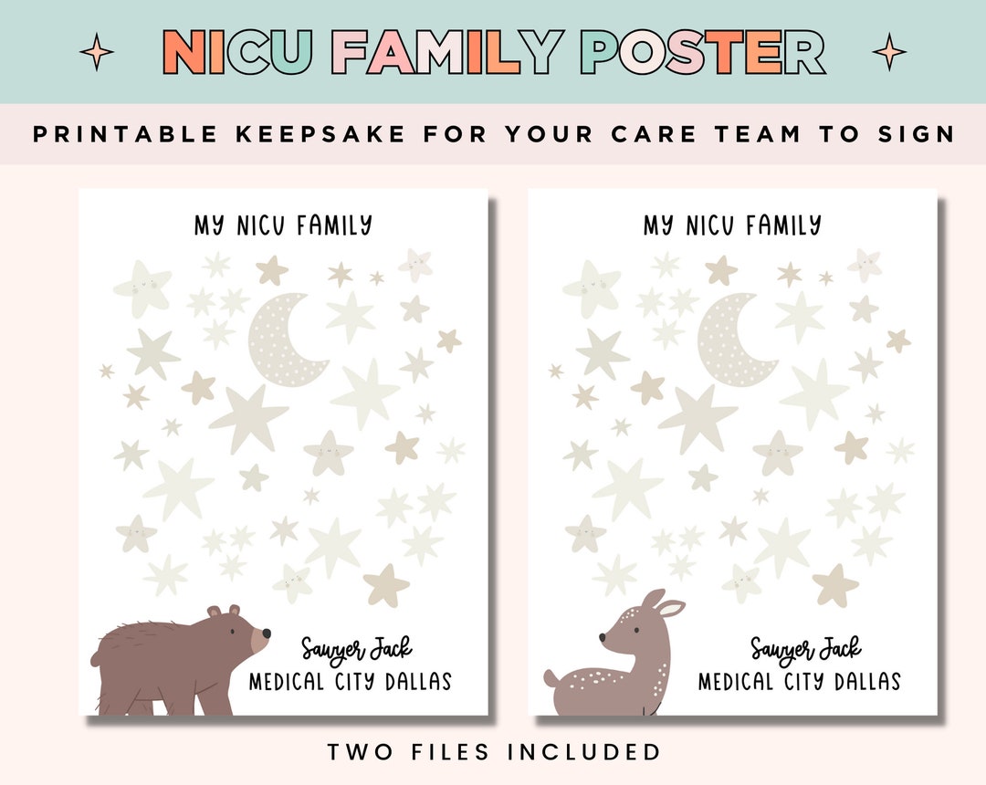 My NICU Family Printable, Nicu Family Poster, My Nicu Family Photo Prop ...