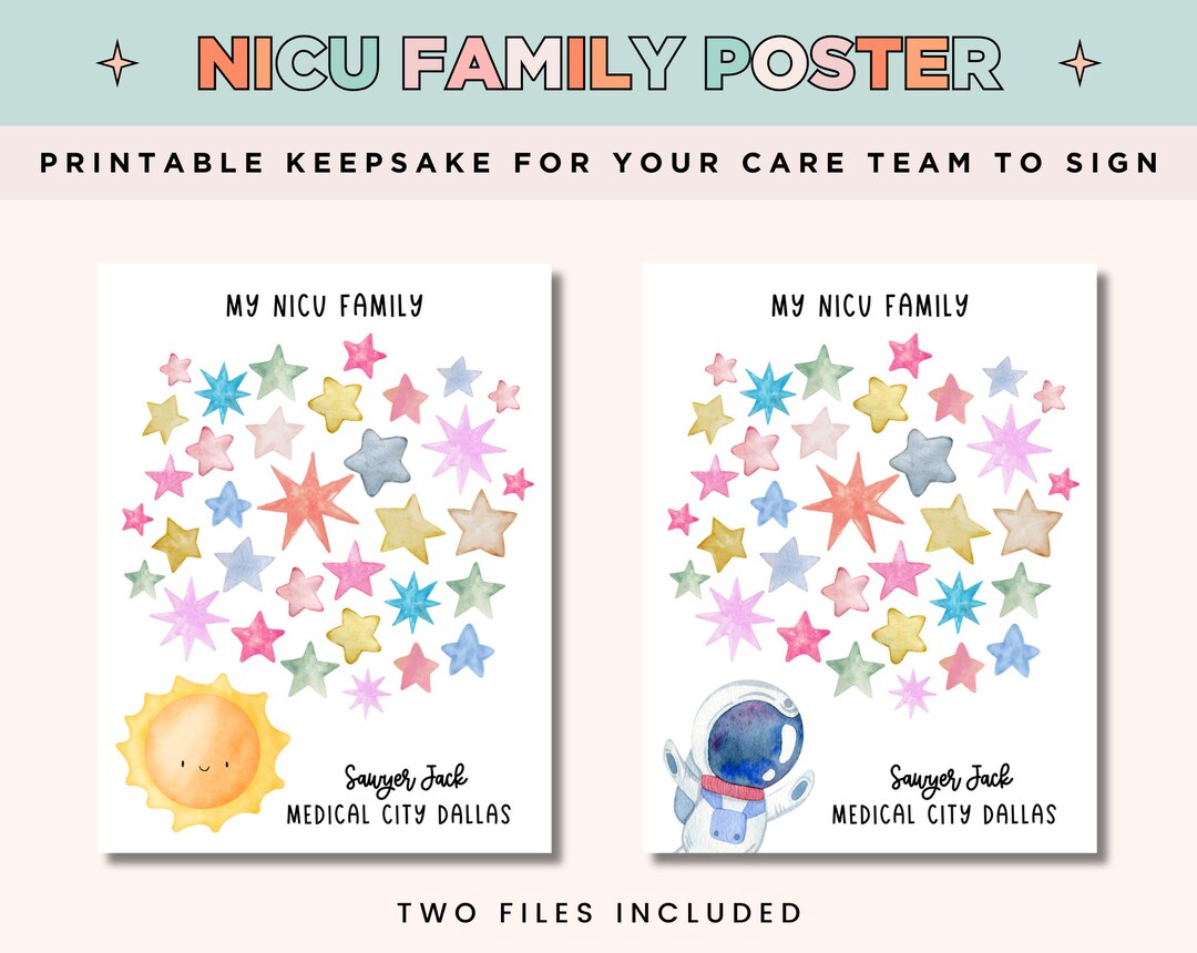 My NICU Family Printable, Nicu Family Poster, My Nicu Family Photo Prop ...