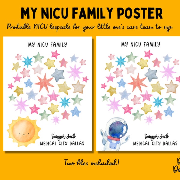 My Nicu Family Poster - Etsy