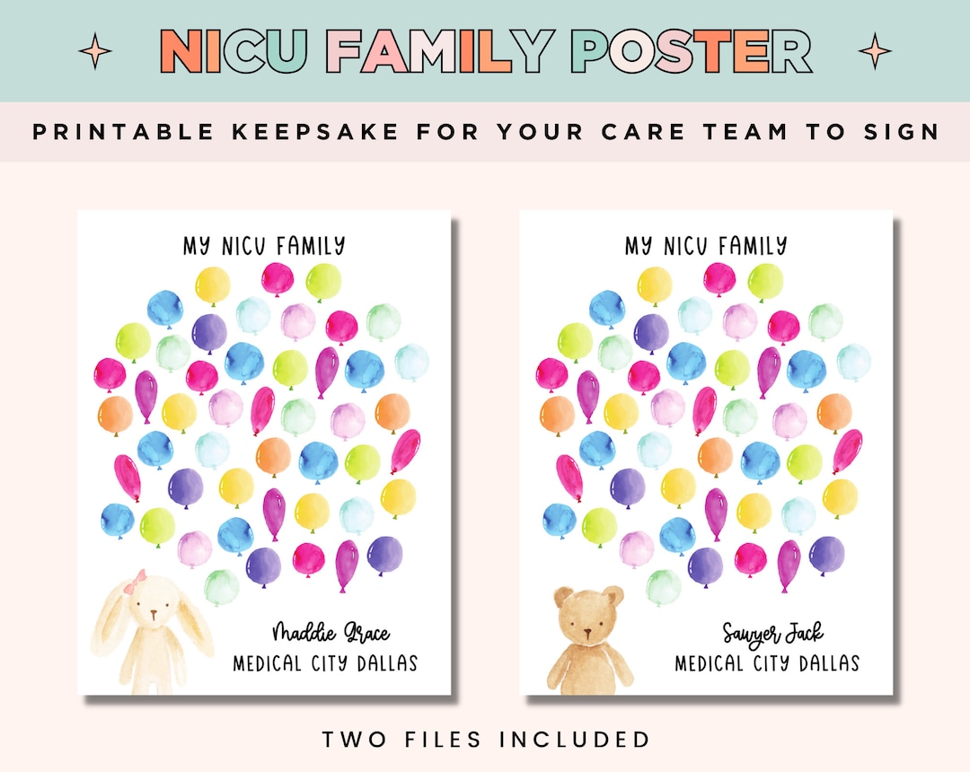 My NICU Family Printable, Nicu Family Poster, My Nicu Family Photo Prop ...