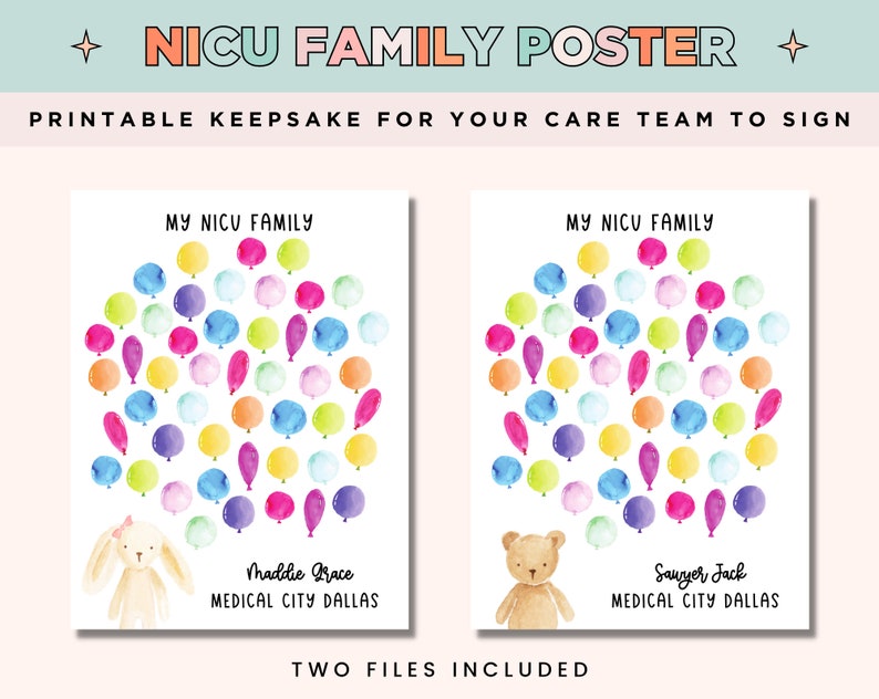My NICU Family Printable, Nicu Family Poster, My Nicu Family Photo Prop ...
