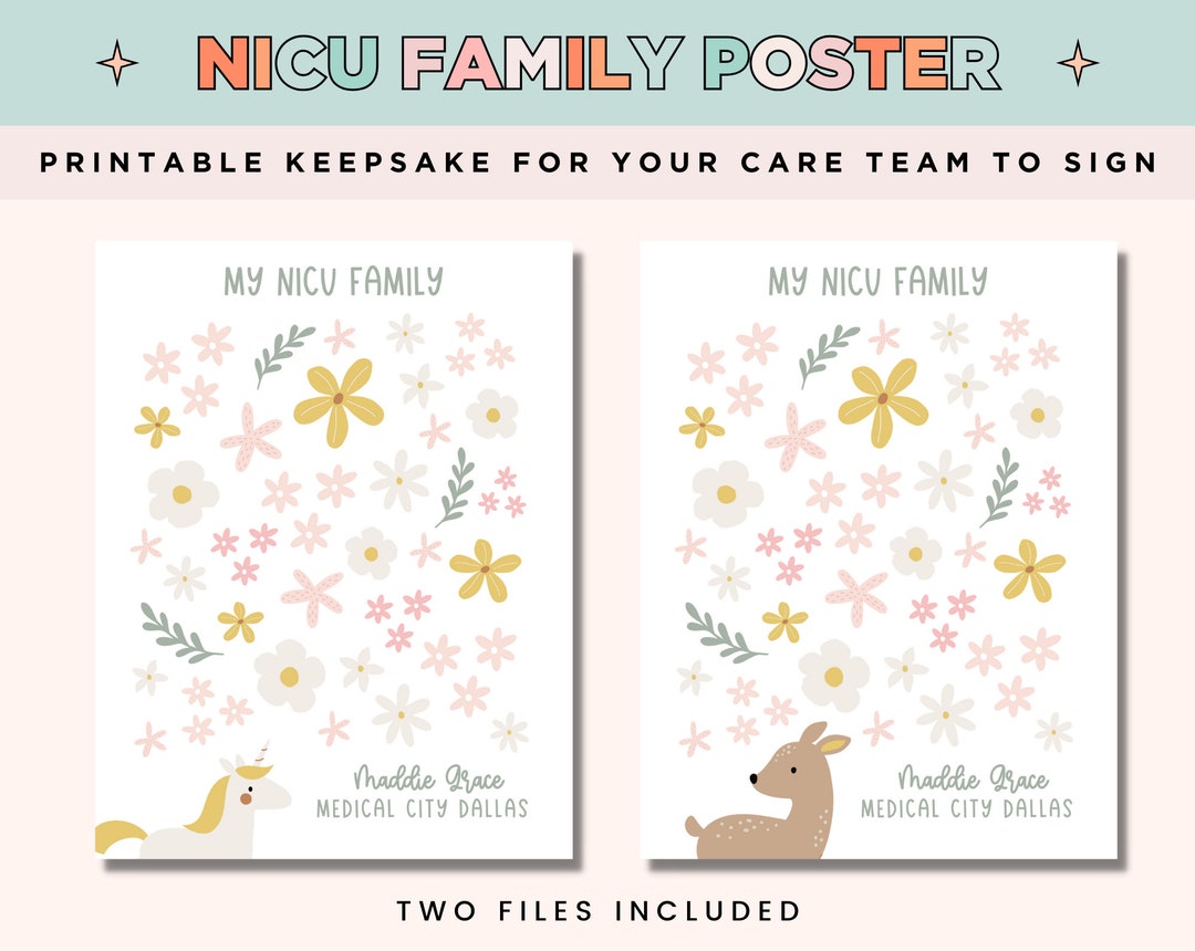 My NICU Family Printable, Nicu Family Poster, My Nicu Family Photo Prop ...