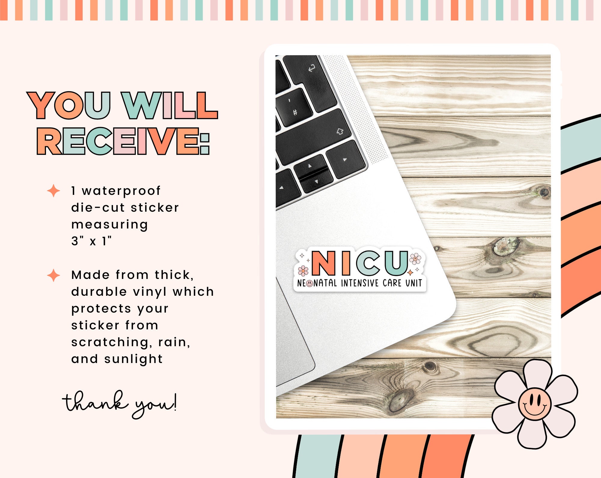 NICU Neonatal Intensive Care Unit Sticker, NICU Sticker, Nicu Nurse ...