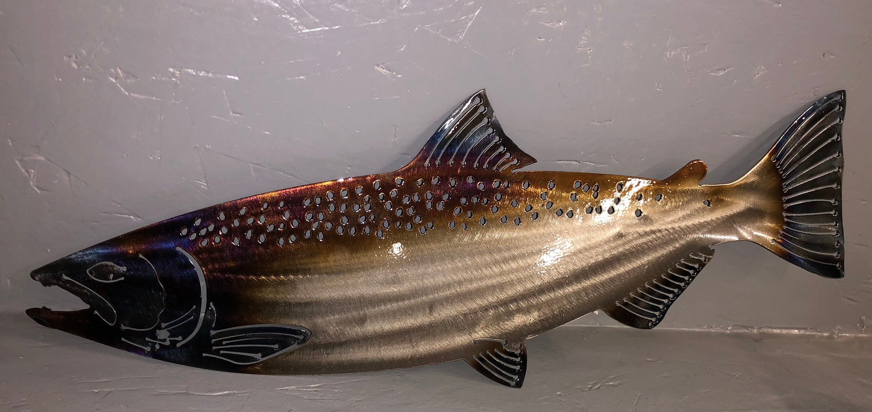 Steelhead Trout Metal Art, Fishing Art, Fish Metal Art, Steelhead ...