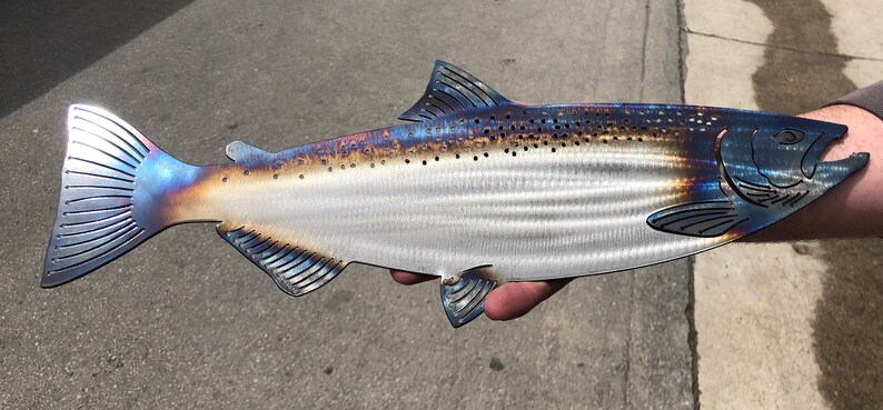 Steelhead Trout Metal Art, Fishing Art, Fish Metal Art, Steelhead ...