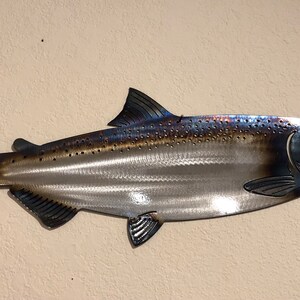 Steelhead Trout Metal Art, Fishing Art, Fish Metal Art, Steelhead ...
