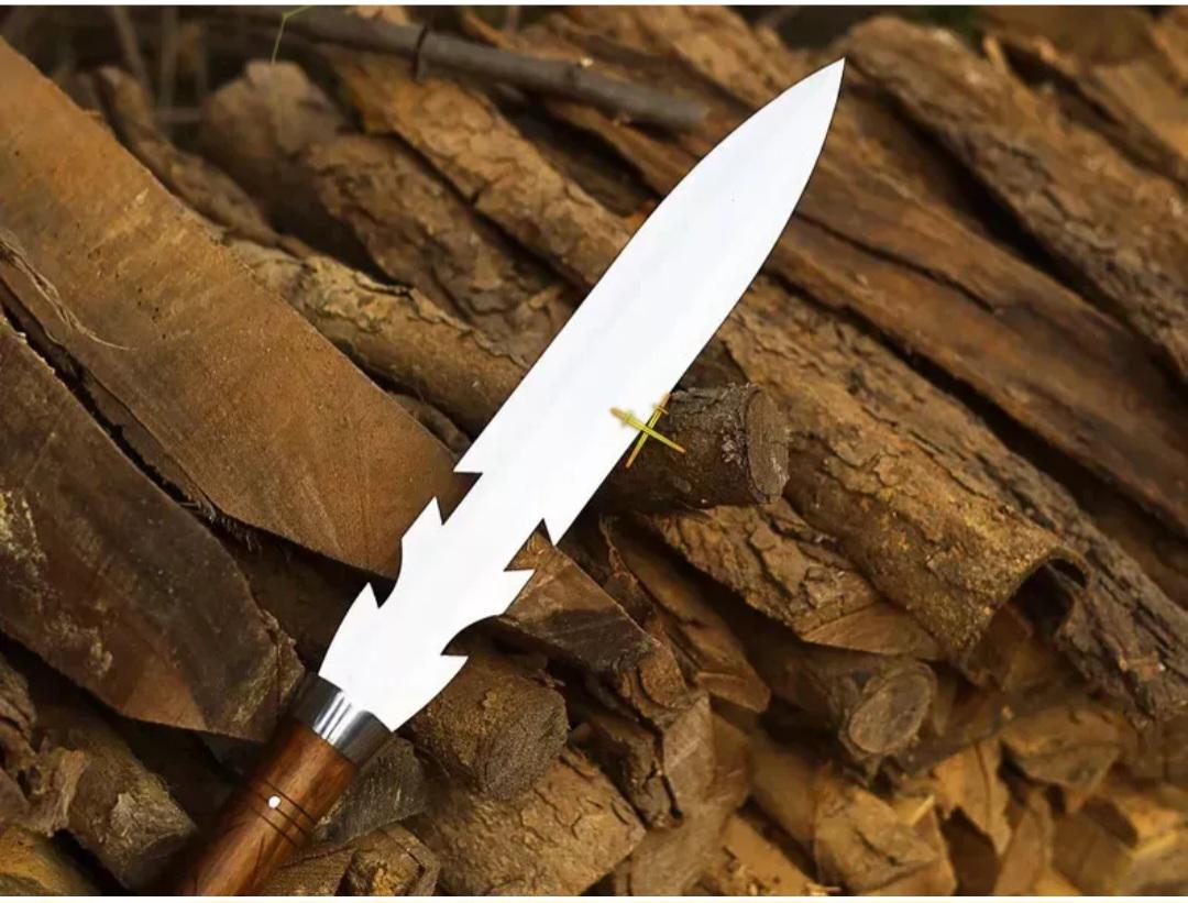 30" Handmade Carbon Steel Hunting-spear-full Tang Leaf Spring Sword ...