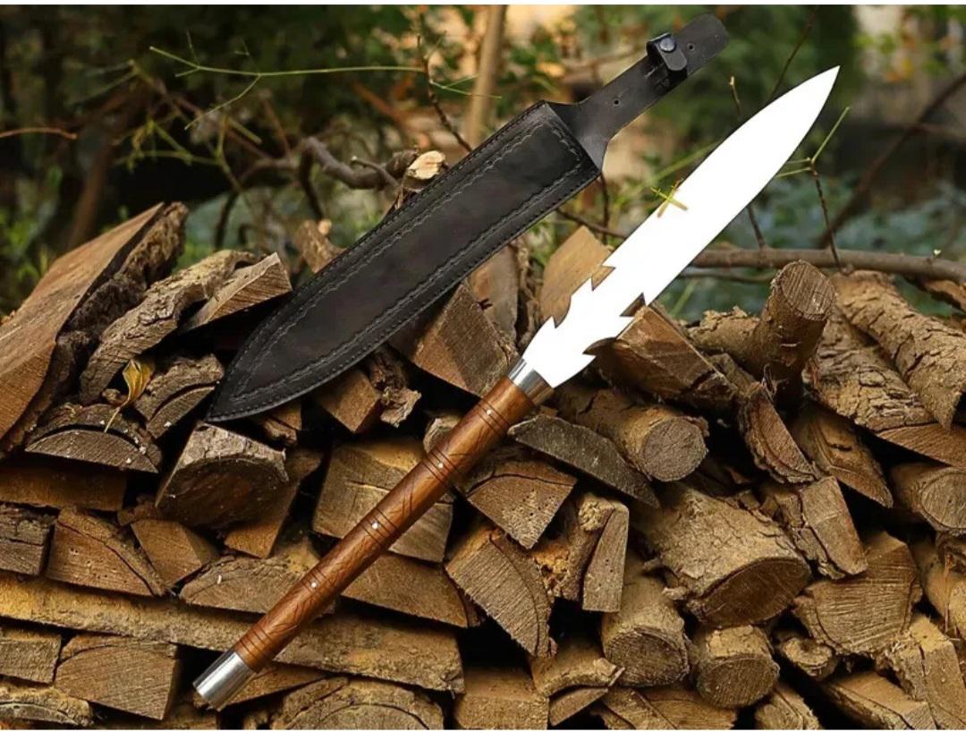 30" Handmade Carbon Steel Hunting-spear-full Tang Leaf Spring Sword ...
