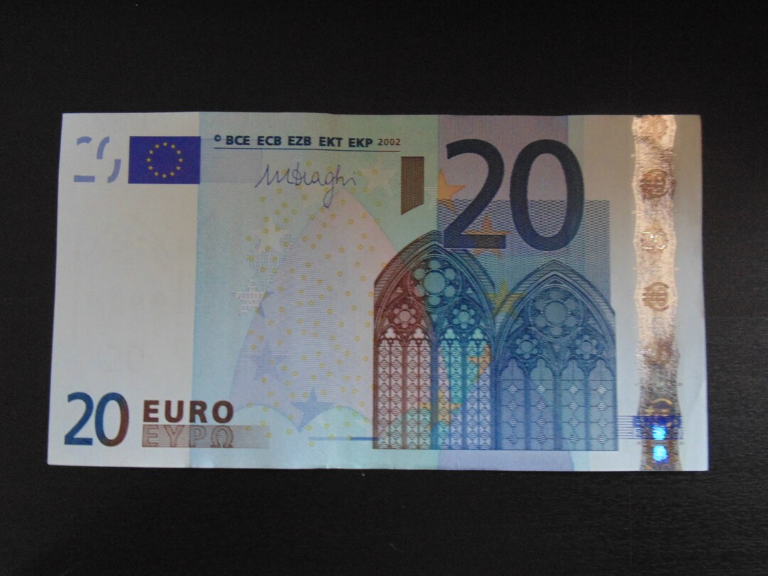 20 Euro Banknote Italy 2002 First Series Out of Production Signed Mario ...