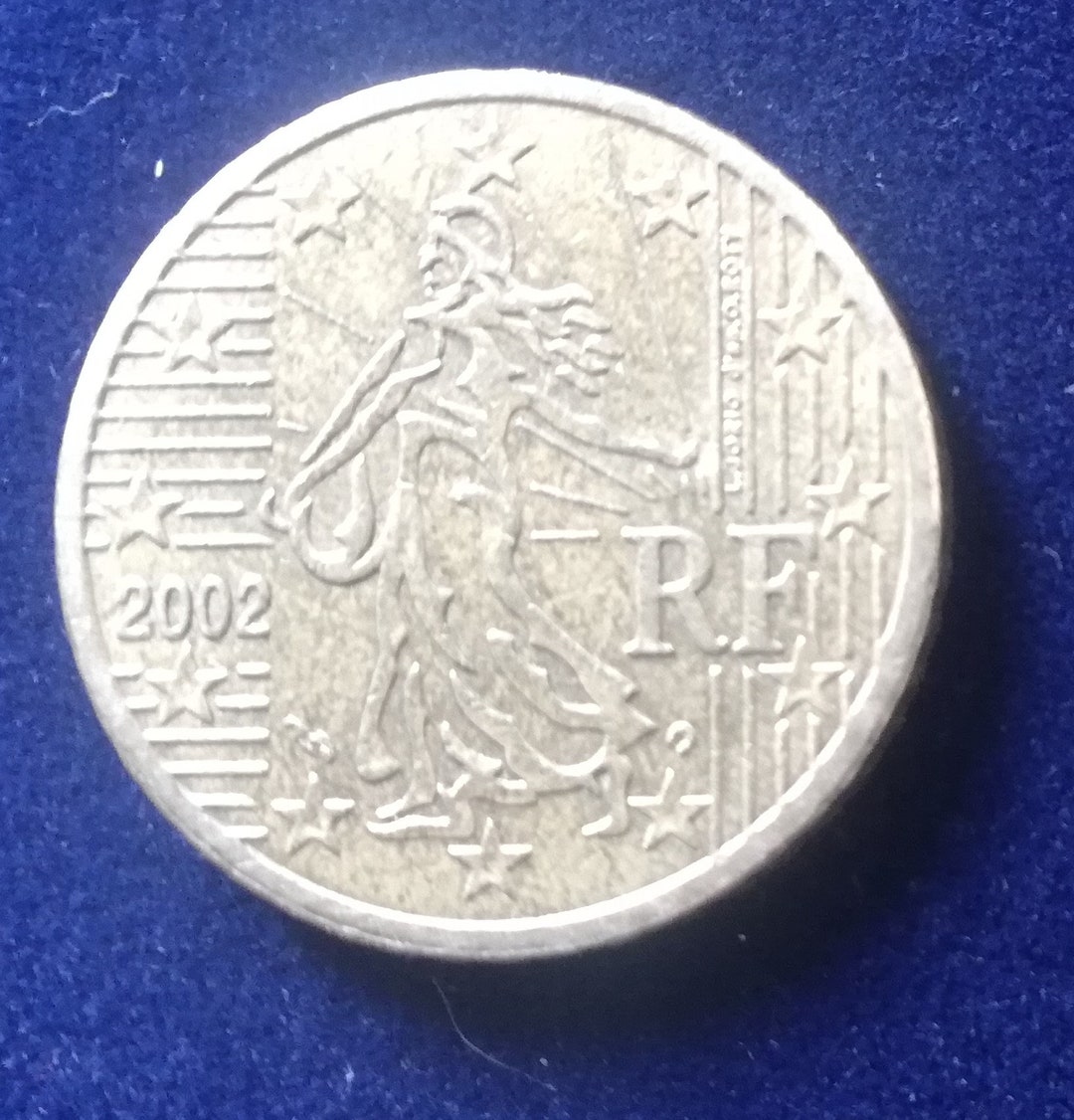 Vintage 50 Centesimi Di Euro Francia 2002 Moneta Rara 21 Anni - Etsy