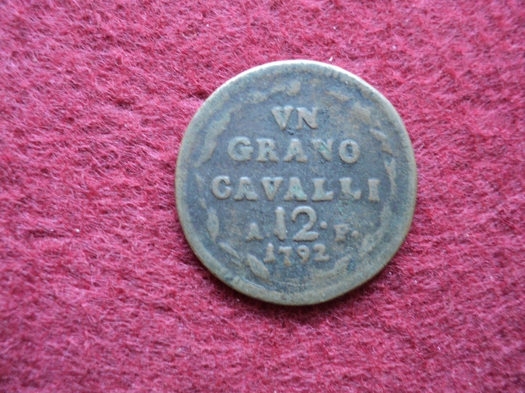 1792 1 Grano 12 Cavalli VERY RARE Coin of the Reign of Ferdinand IV ...