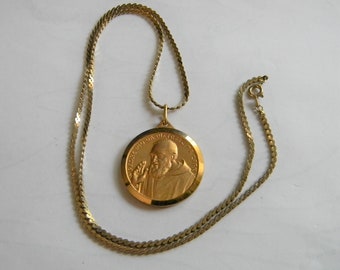 Padre Pio Medal and Chain - Etsy