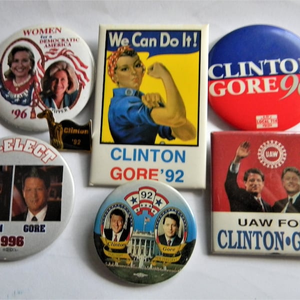 Clinton Gore Buttons - Etsy