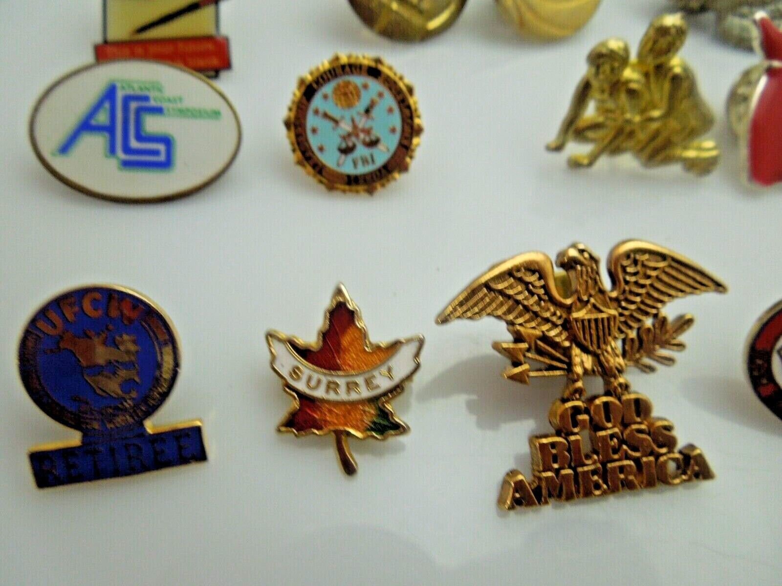 R395 Vintage Rare Lot of 15 Lapel Pins Tie Pins Collectibles Assorted ...