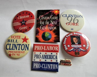 Clinton Gore Buttons - Etsy