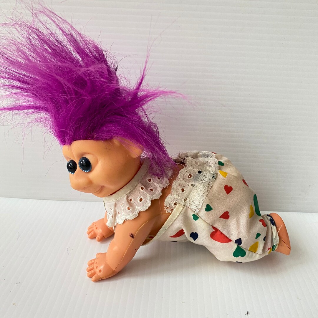M545 Vintage Crawling Baby Doll Collectible Troll Toy Turning Head - Etsy