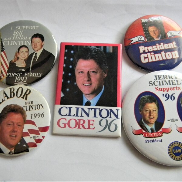 Clinton Gore Buttons - Etsy