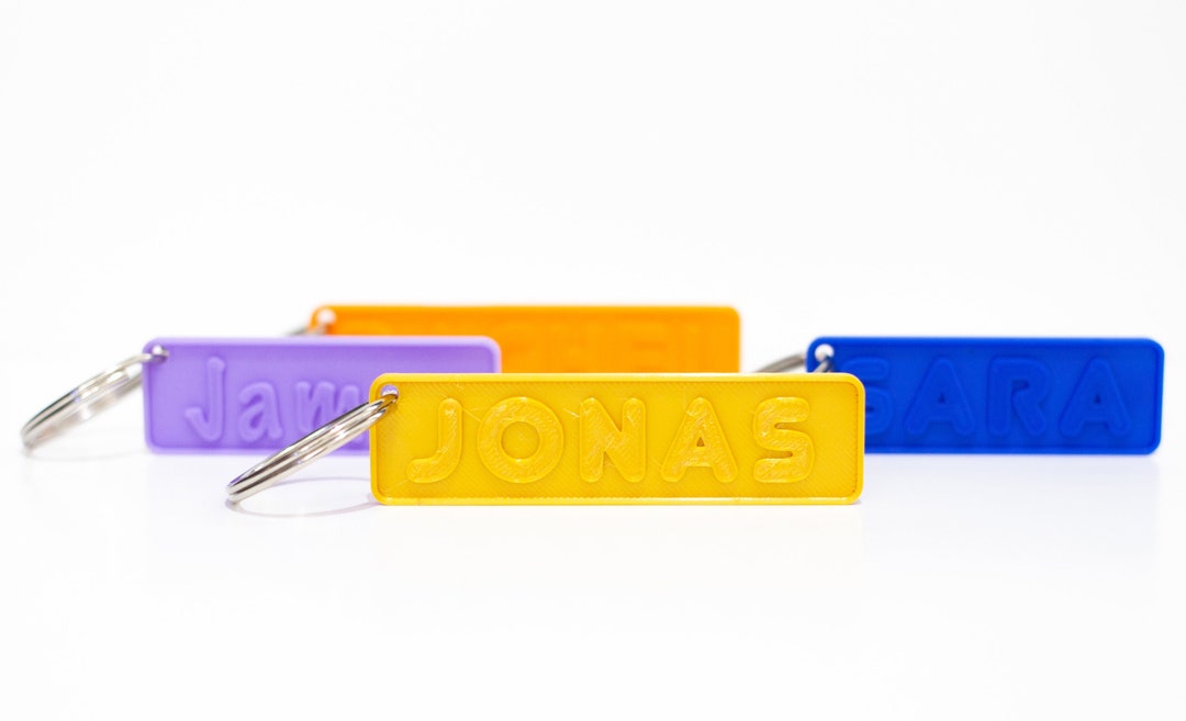 Personalized 3D Printed PLA Keychain: Custom Name Tag - Etsy