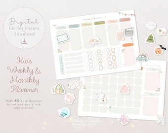 Kids Weekly Planner Printable, Childrens Activity Schedule Template ...