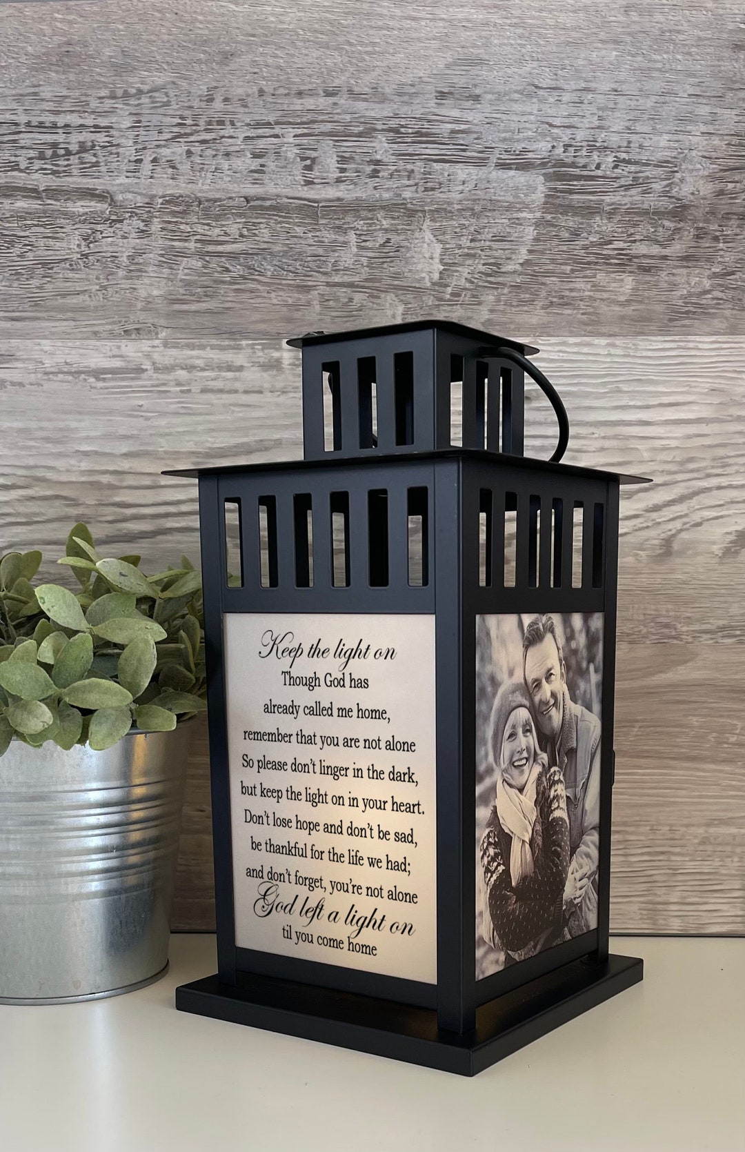 Keep the Light On, Photo Lantern, Memorial Lantern ,memorial Candle ...