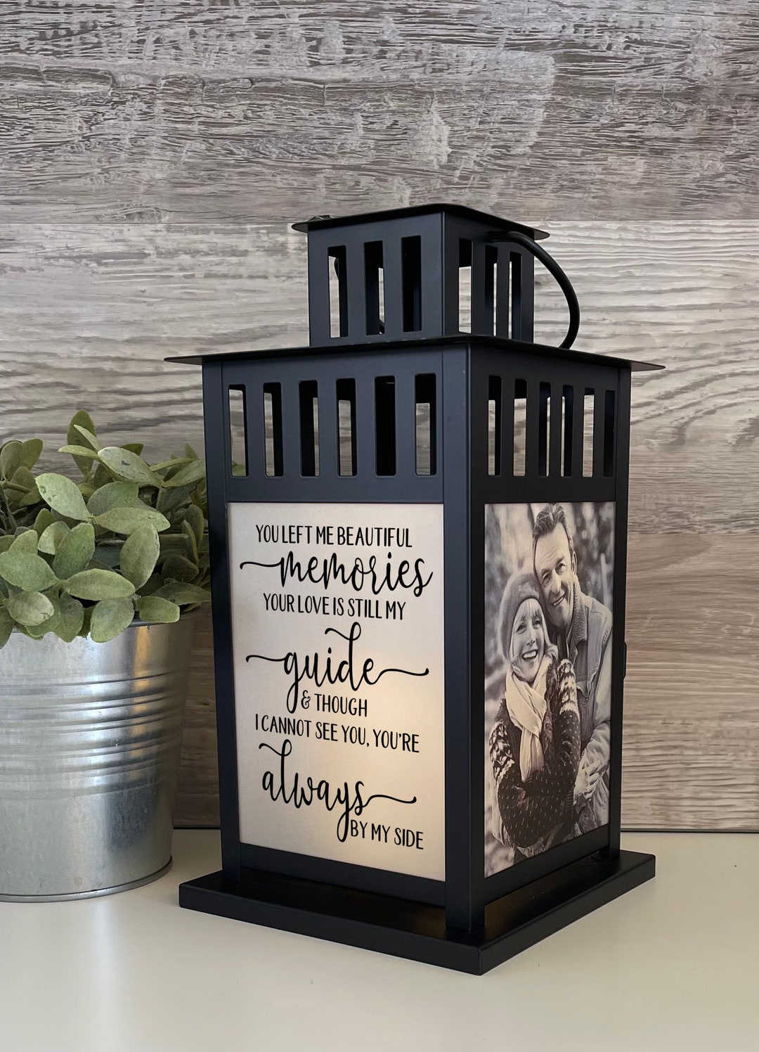 You Left Memories, Photo Lantern, Memorial Lantern,memorial Candle ...